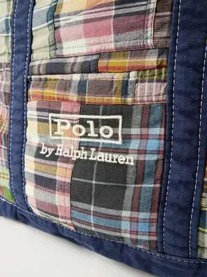 Polo Ralph Lauren Large Patchwork Checked Cotton-madras Tote Bag