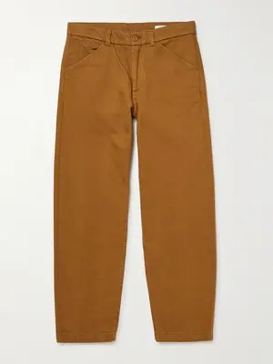 Nn07 Mylo 1874 Tapered Organic Cotton-twill Trousers - Brown