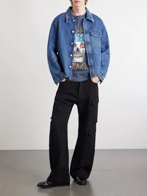 GALLERY DEPT. Skeleton Beach Distressed Printed Cotton T-shirt