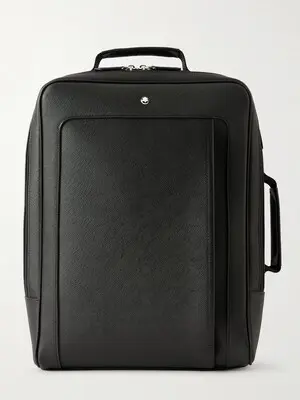 Montblanc Cross-grain Leather Backpack - Black