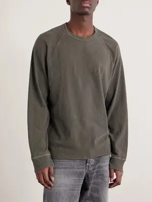 JAMES PERSE Garment-dyed Cotton-jersey T-shirt