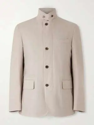 Dunhill Super 130s Wool Jacket - Stone