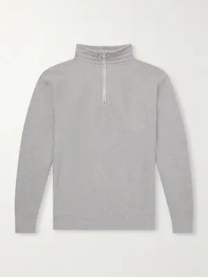 KAPTAIN SUNSHINE Suvin Cotton-jersey Half-zip Sweatshirt