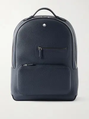 Montblanc Full-grain Leather Backpack - Blue