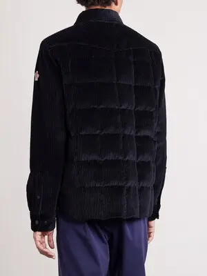 Moncler Gelt Quilted Cotton-blend Corduroy Down Shirt Jacket