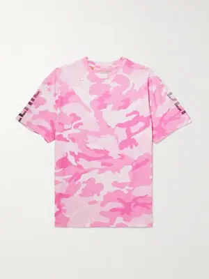 GALLERY DEPT. Gallery Dept. - Camouflage And Logo-Print Cotton-Jersey T-Shirt - Men - Pink - S Pink