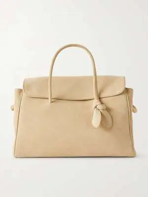 Jacquemus Le Turismo Knotted Suede Tote Bag - Beige