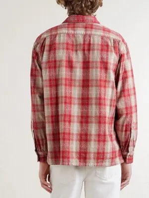 A.PRESSE Checked Cotton And Silk-blend Twill Shirt