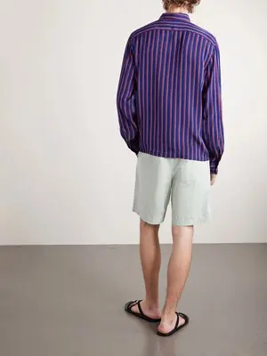 Dries Van Noten Striped Crepe Shirt
