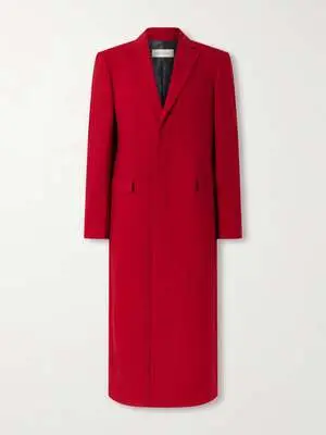 Dries Van Noten Wool Overcoat - Red