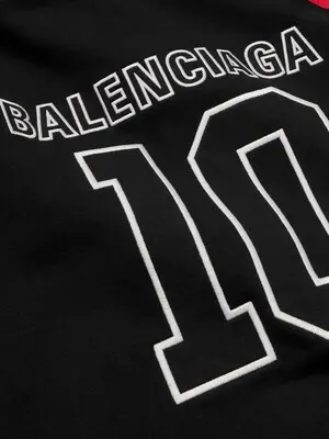 Balenciaga Nba Oversized Logo-embroidered Zip-up Hoodie