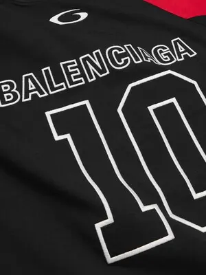 Balenciaga Nba Oversized Logo-embroidered Cotton-jersey T-shirt