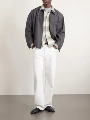 Auralee Dégradé Striped Knitted Cotton And Silk-blend Cardigan - Gray