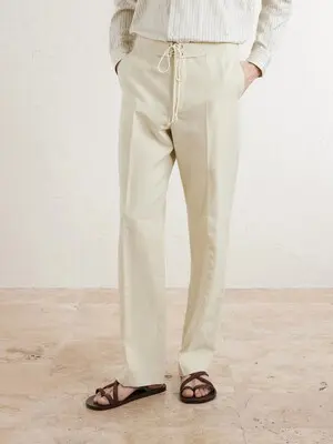 Auralee Straight-leg Oxford Trousers