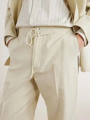 Auralee Straight-leg Oxford Trousers