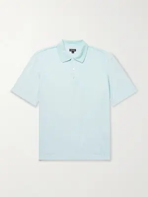 Zegna Cotton And Silk-blend Polo Shirt