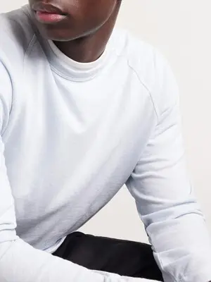 JAMES PERSE Supima Cotton-jersey Sweatshirt - Blue