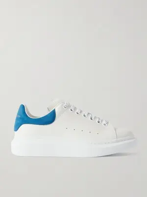 Alexander McQueen Exaggerated-sole Leather Sneakers - White