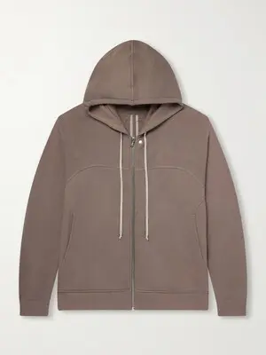 Rick Owens Organic Cotton-terry Zip-up Hoodie - Gray