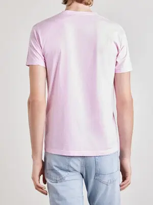 TOM FORD Slim-fit Logo-embroidered Cotton And Silk-blend Jersey T-shirt - Pink