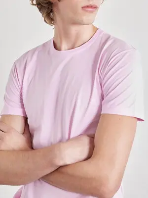 TOM FORD Slim-fit Logo-embroidered Cotton And Silk-blend Jersey T-shirt - Pink