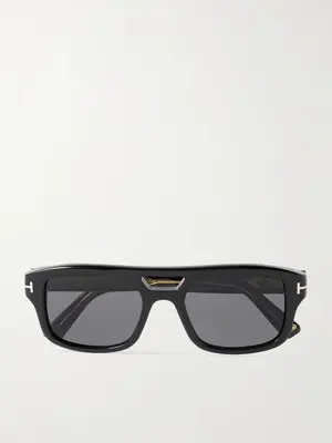 TOM FORD Navigator Aviator-style Acetate Sunglasses - Black