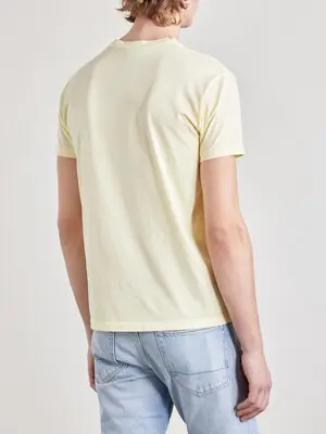 TOM FORD Slim-fit Logo-embroidered Cotton And Silk-blend Jersey T-shirt - Yellow