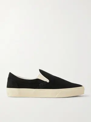 TOM FORD Perforated Suede Slip-on Sneakers - Black