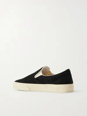 TOM FORD Perforated Suede Slip-on Sneakers