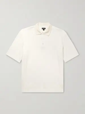 Zegna Cotton And Silk-blend Polo Shirt
