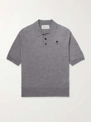 Ami Paris Merino Polos For Men