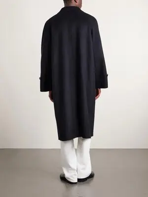 Auralee Melton Wool Tailored Coat - Black