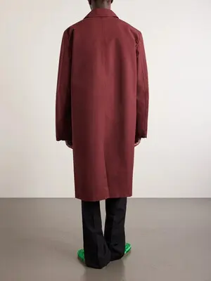 Dries Van Noten Cotton-canvas Coat - Burgundy