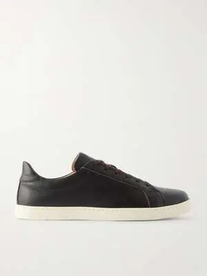 George Cleverley Jack Iii Deerskin Sneakers - Dark Brown
