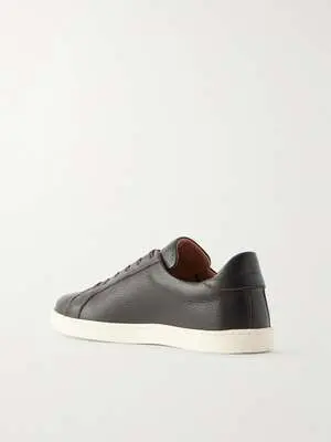 George Cleverley Jack Iii Deerskin Sneakers - Dark Brown