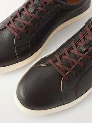 George Cleverley Jack Iii Deerskin Sneakers - Dark Brown