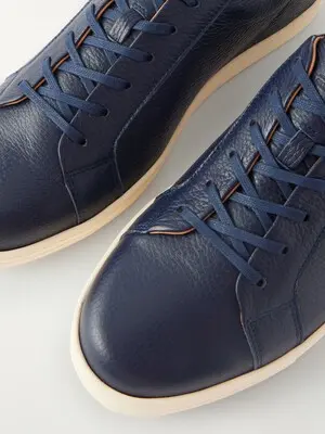 George Cleverley Jack Iii Deerskin Sneakers - Blue