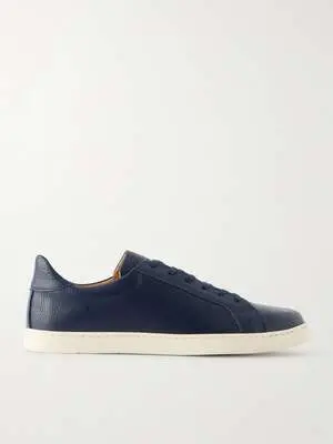 George Cleverley Jack Iii Deerskin Sneakers - Navy