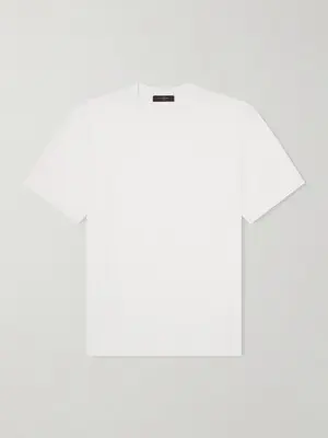 SLOWEAR Cotton And Silk-blend Jersey T-shirt - White