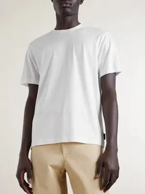 SLOWEAR Cotton And Silk-blend Jersey T-shirt - White
