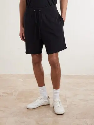 JAMES PERSE Straight-leg Cotton-jersey Drawstring Shorts