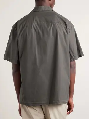 JAMES PERSE Camp-collar Cotton-blend Poplin Shirt