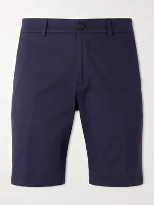 SLOWEAR Slim-fit Cotton-blend Gabardine Chino Shorts - Navy