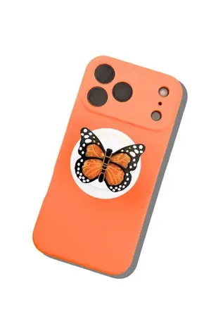 SOLAR ECLIPSE Hand Painted Monarch Butterfly Phone Grip