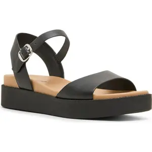 Blondo Rifkin Waterproof Ankle Strap Sandal Black Leather