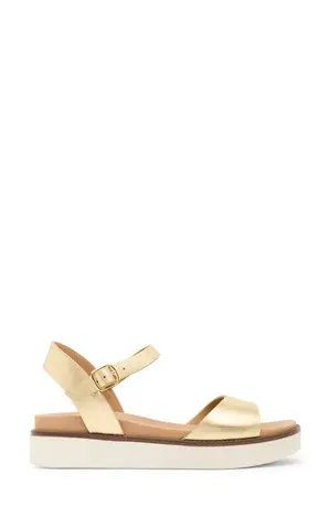 Blondo Rifkin Waterproof Ankle Strap Sandal - Gold Leather