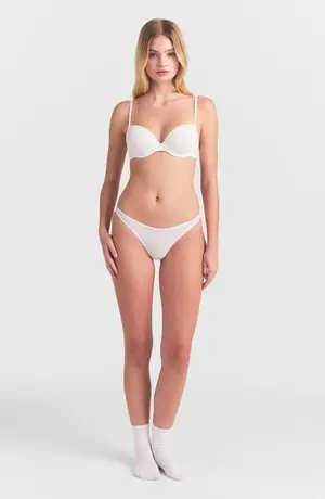SKIMS Everyday Cotton Thong - Snow