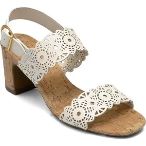 Aerosoles Glen Slingback Sandal Eggnog Perf Fx Nappa