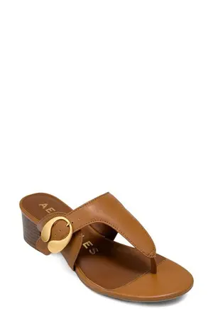 Aerosoles Flip Flops Tan Fx Nappa