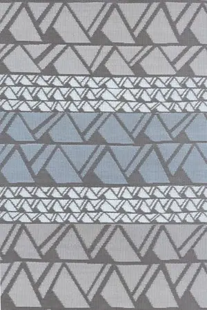 MAD MATS Zig Zag Rug Grey - 5'x8'